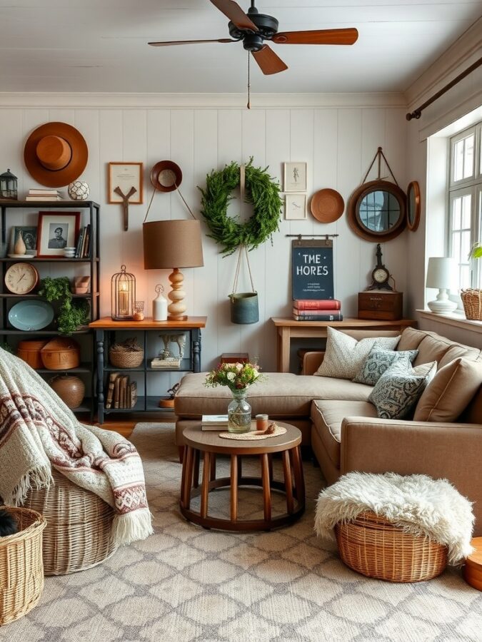 23 Gorgeous Boho Farmhouse Living Room Ideas: Get The Look!