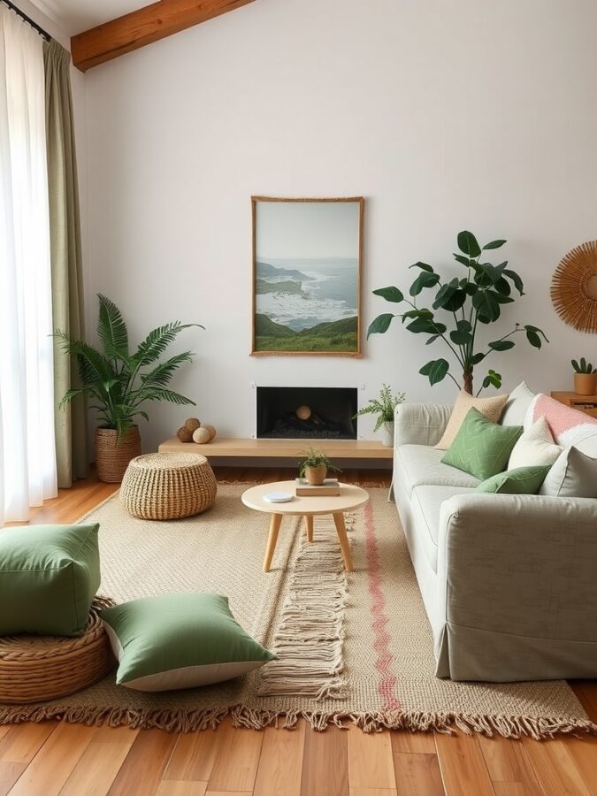 20 Natural Green Living Room Ideas For A Calming Atmosphere